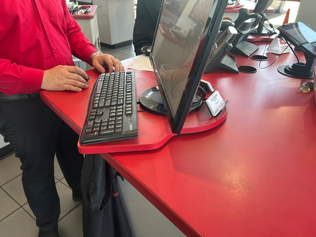 Swivel Stand for Retail Counter Computer Monitor and Keyboard Rotating ...