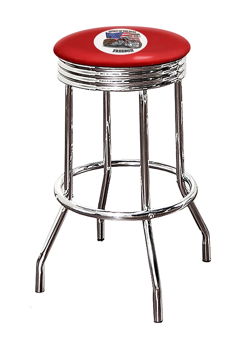 Motorcycle Patriotic Freedom Themed Bar Stool 24 or - Etsy