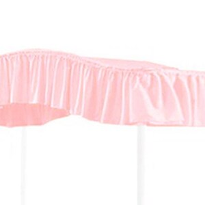 TWIN SIZE Solid Light Pink Canopy Princess Bed Fabric Top Cover Topper ...