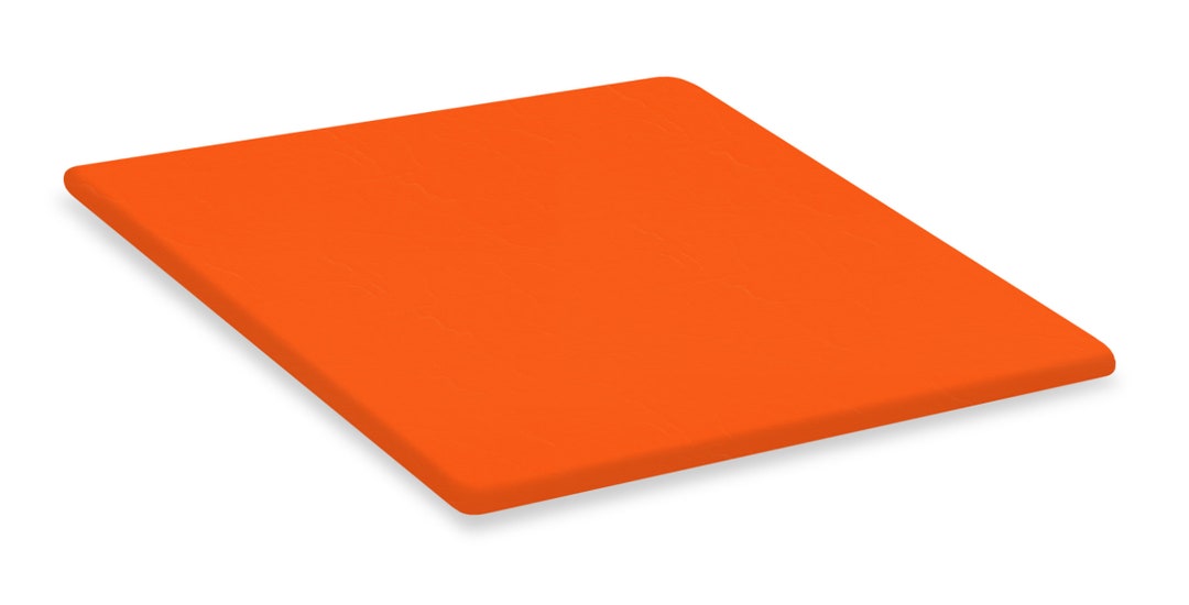 Square Lazy Susan Game Board Covered in an Orange Colored Vinyl ...