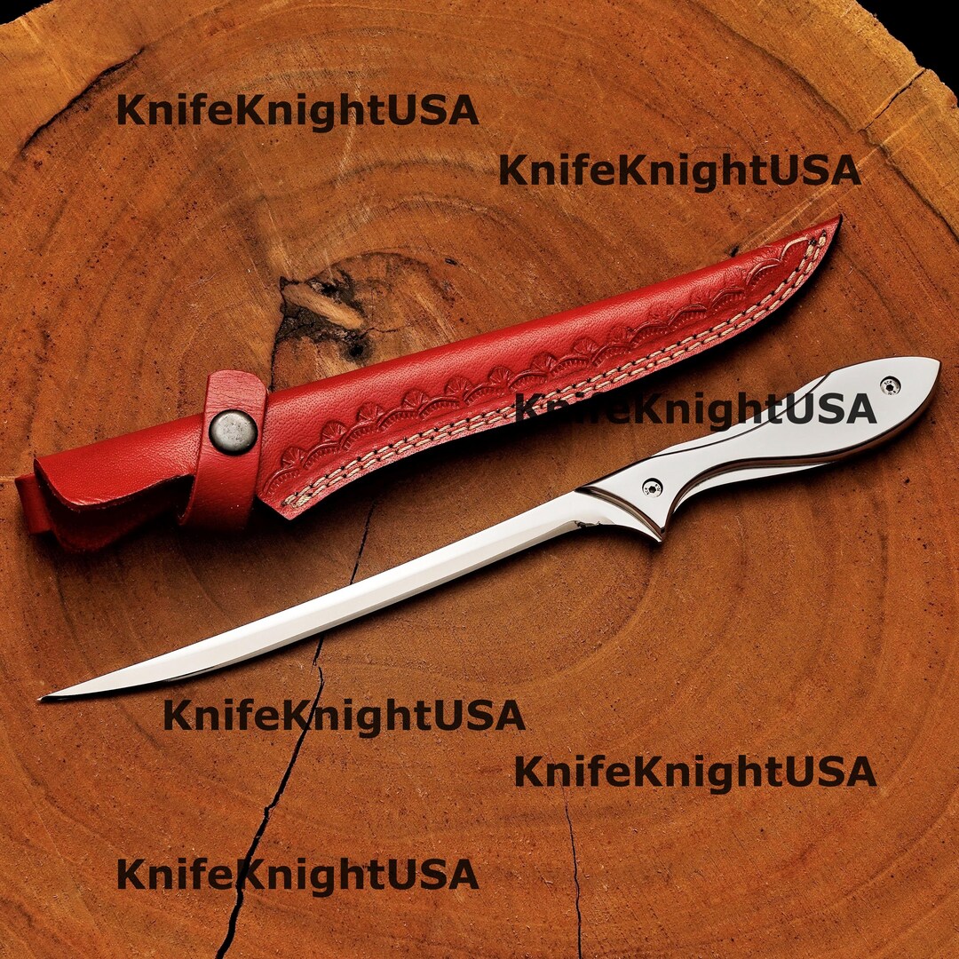 D2 Steel Dexter Fillet Knife Replica – Movie Collectible With Leather ...