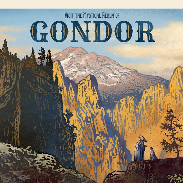 Gondor Travel Poster - Etsy