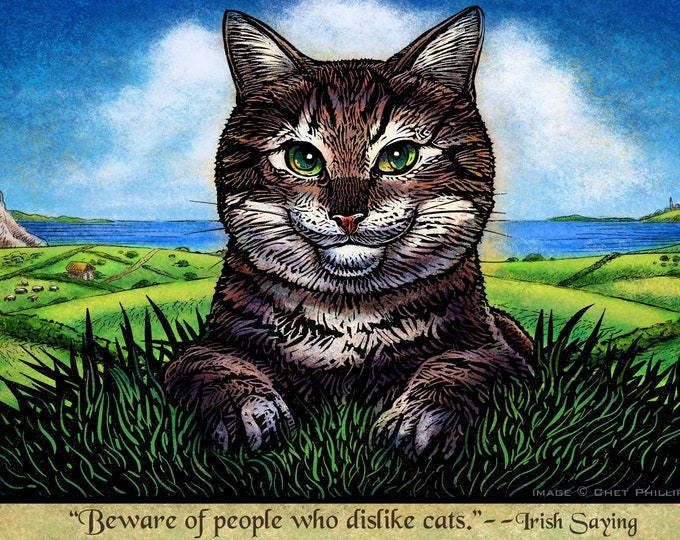 The Irish Cat 8x 10 Signed Print - Etsy