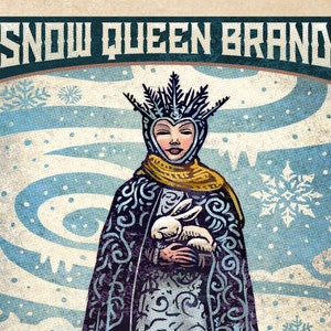 Snow Queen Matchbox Art- 5" X 7" Matted Signed Print - Etsy