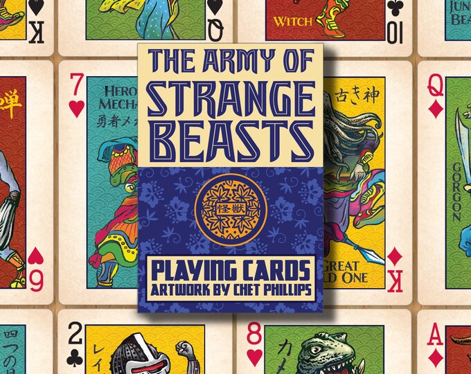 The Army of Strange Beasts- Plastic Coated Playing Card Set- 54 ...