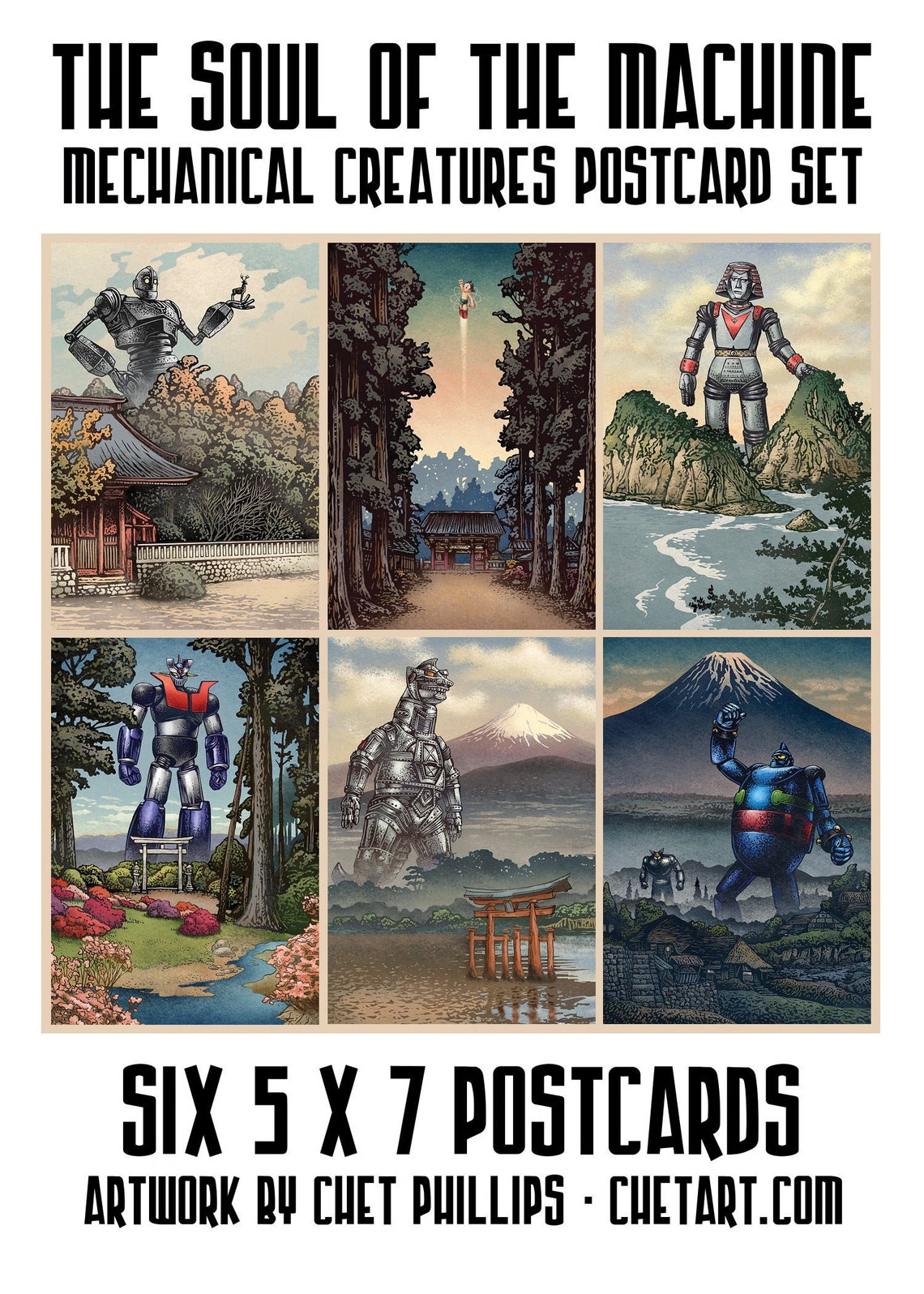 The Soul of the Machine Postcard Set Six 5 X 7 Postcards | Etsy