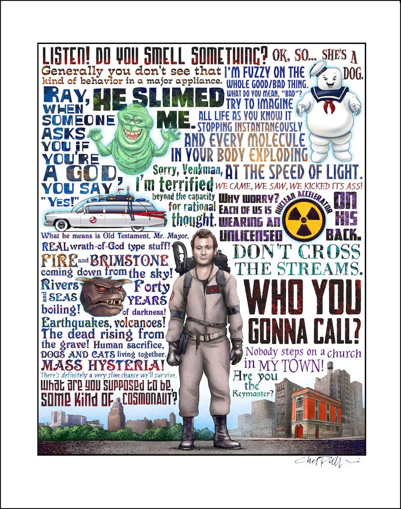 Who You Gonna Call Ghostbusters Tribute Signed Print - Etsy UK