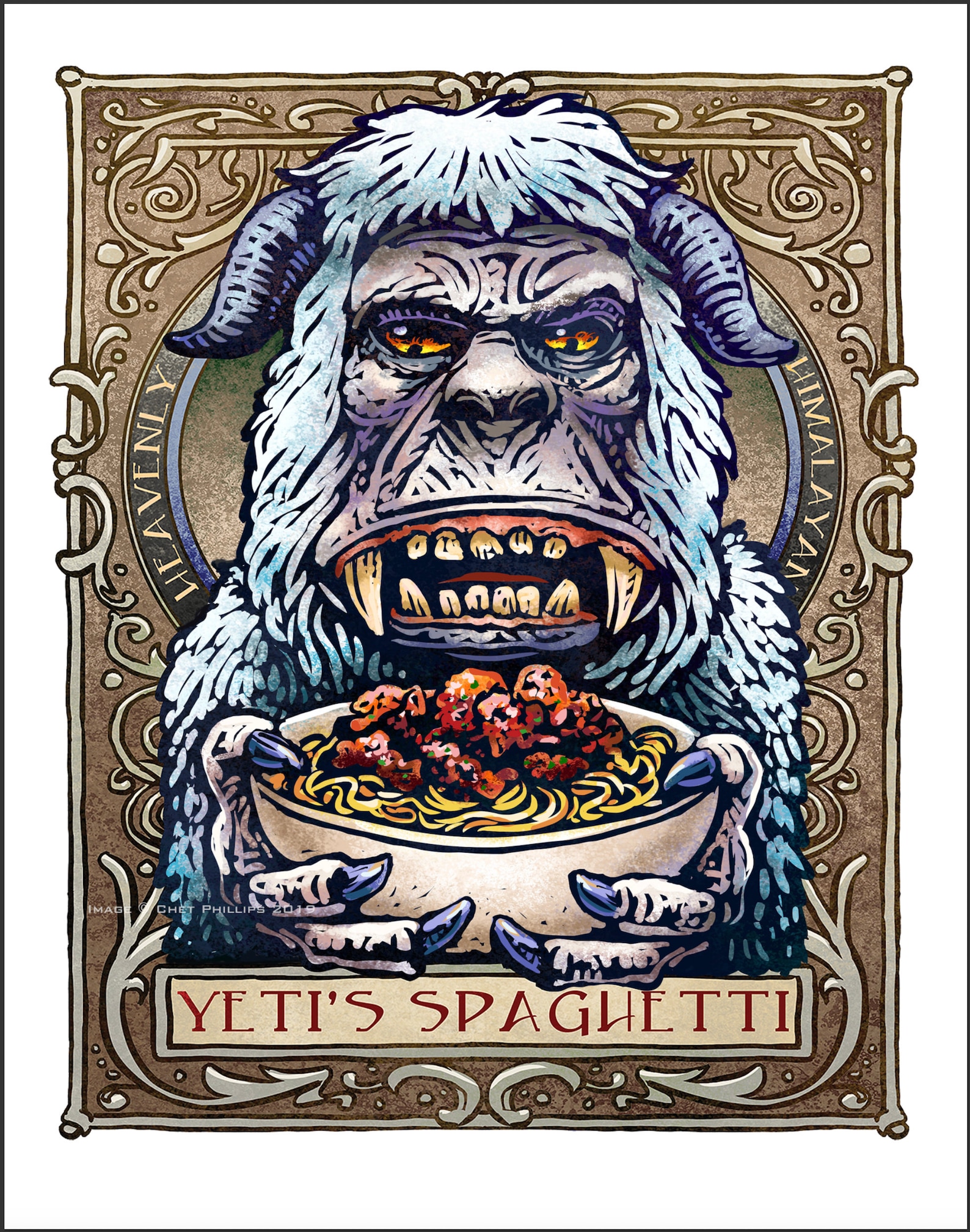 Yeti's Spaghetti 11 X 14 Signed Print | Etsy