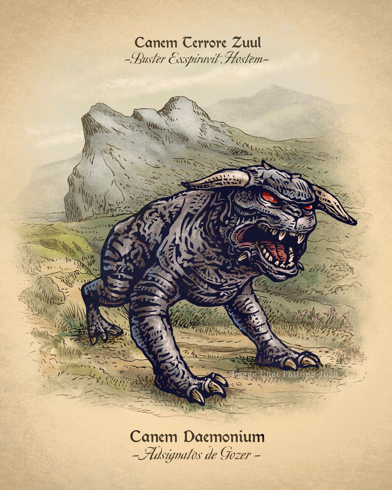 Zuul Study-unnatural History Series 8 X 10 Print - Etsy Singapore