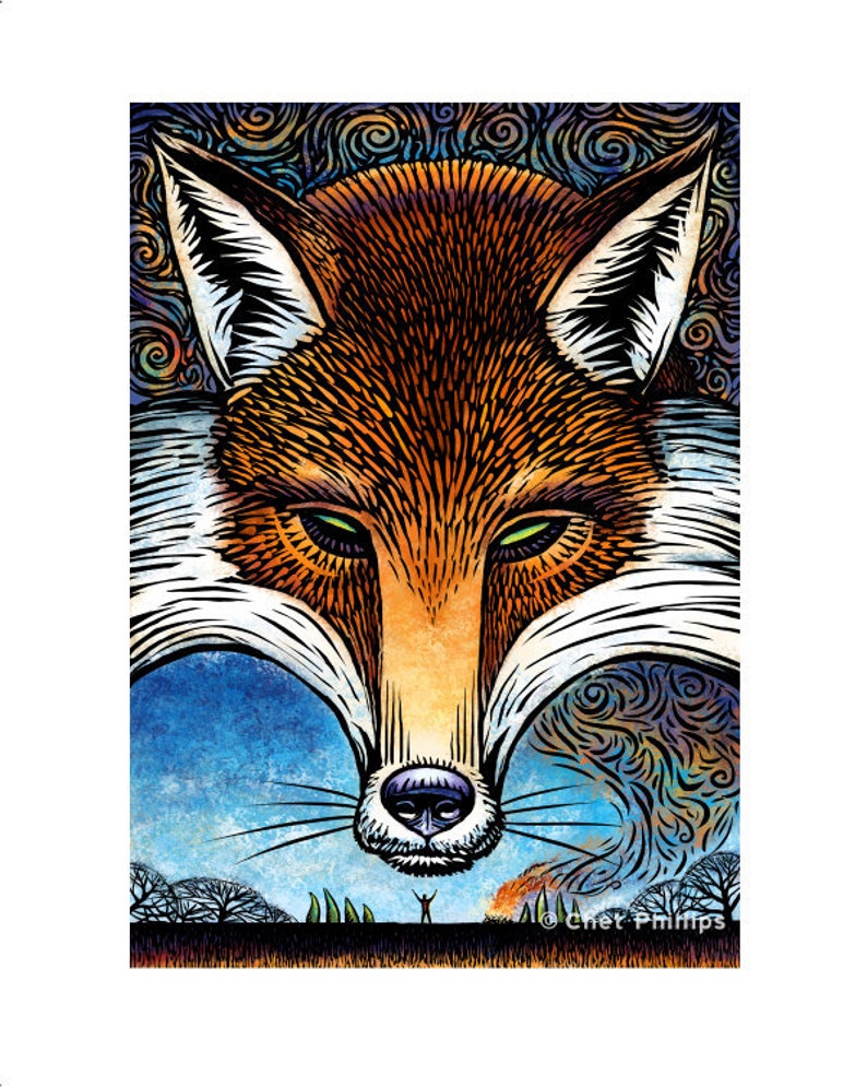 Trickster Fox 8 X 10 Signed Print - Etsy