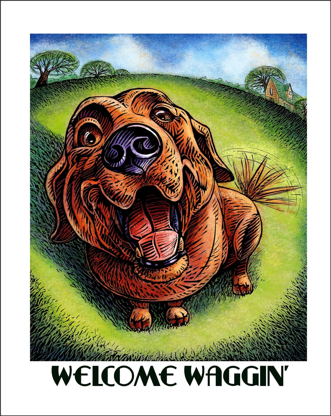 Welcome Waggin' 8 X 10 Signed Print With Title - Etsy