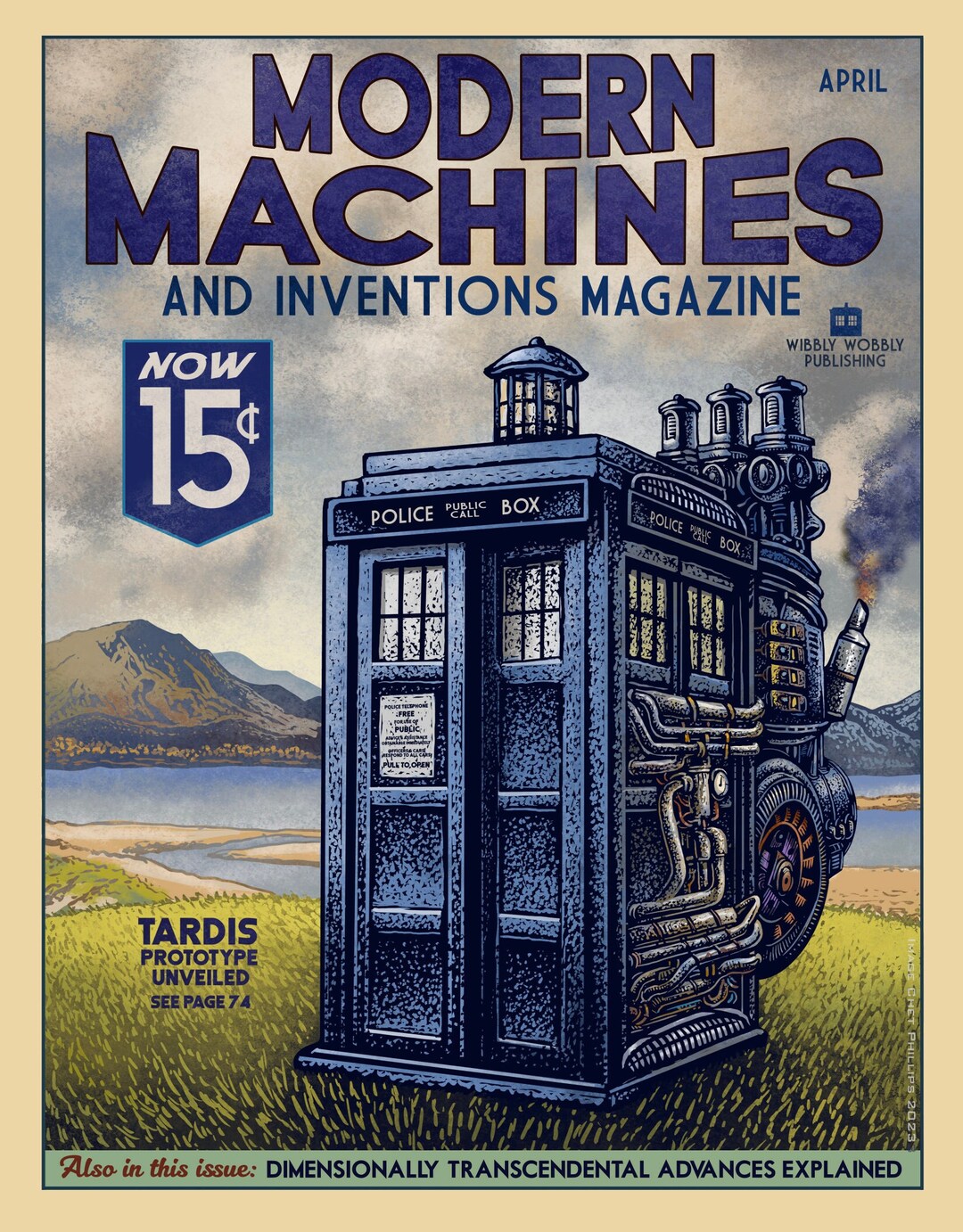 TARDIS Prototype- Modern Machines and Inventions 11 X 14 Signed Print ...