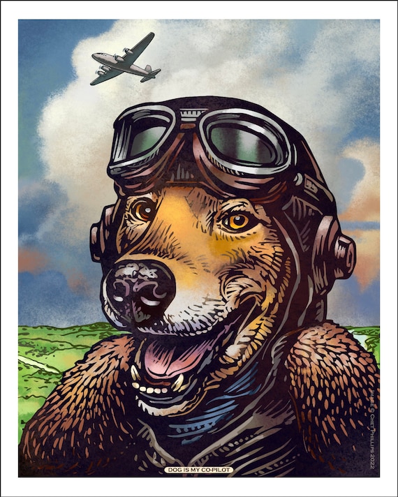 Dog is My Co-pilot 8 X 10 Print - Etsy