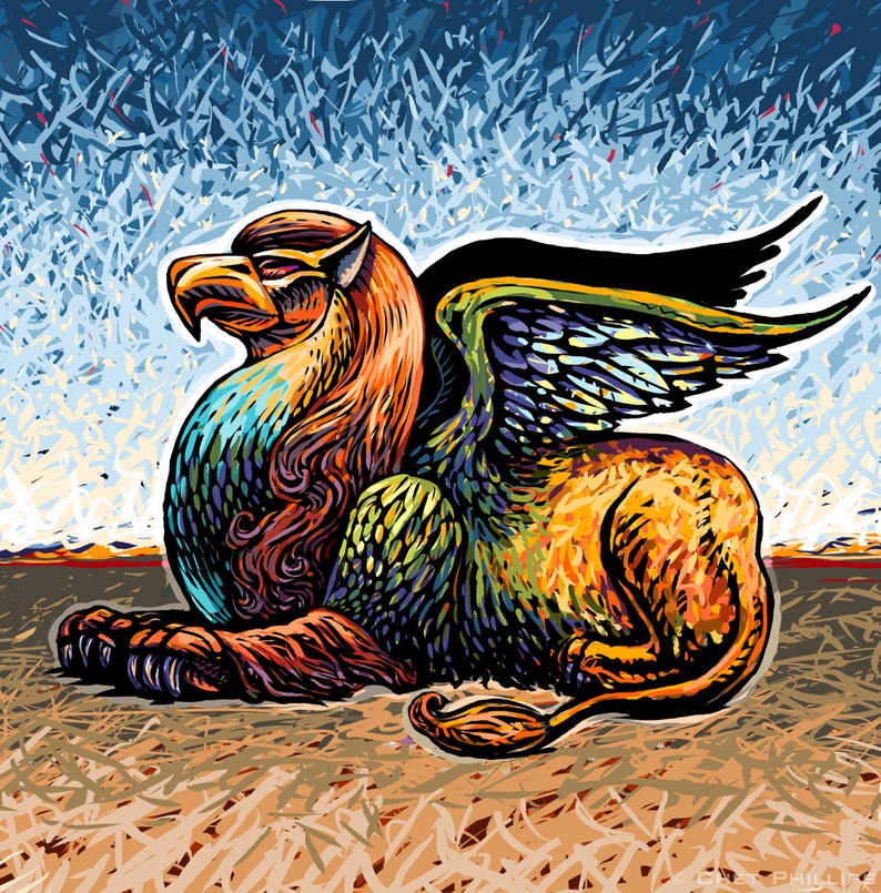 The Griffin 8 X 10 Mythological Beast Wall Decor - Etsy