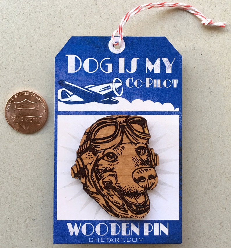 Dog is My Co-pilot Wooden Pin - Etsy