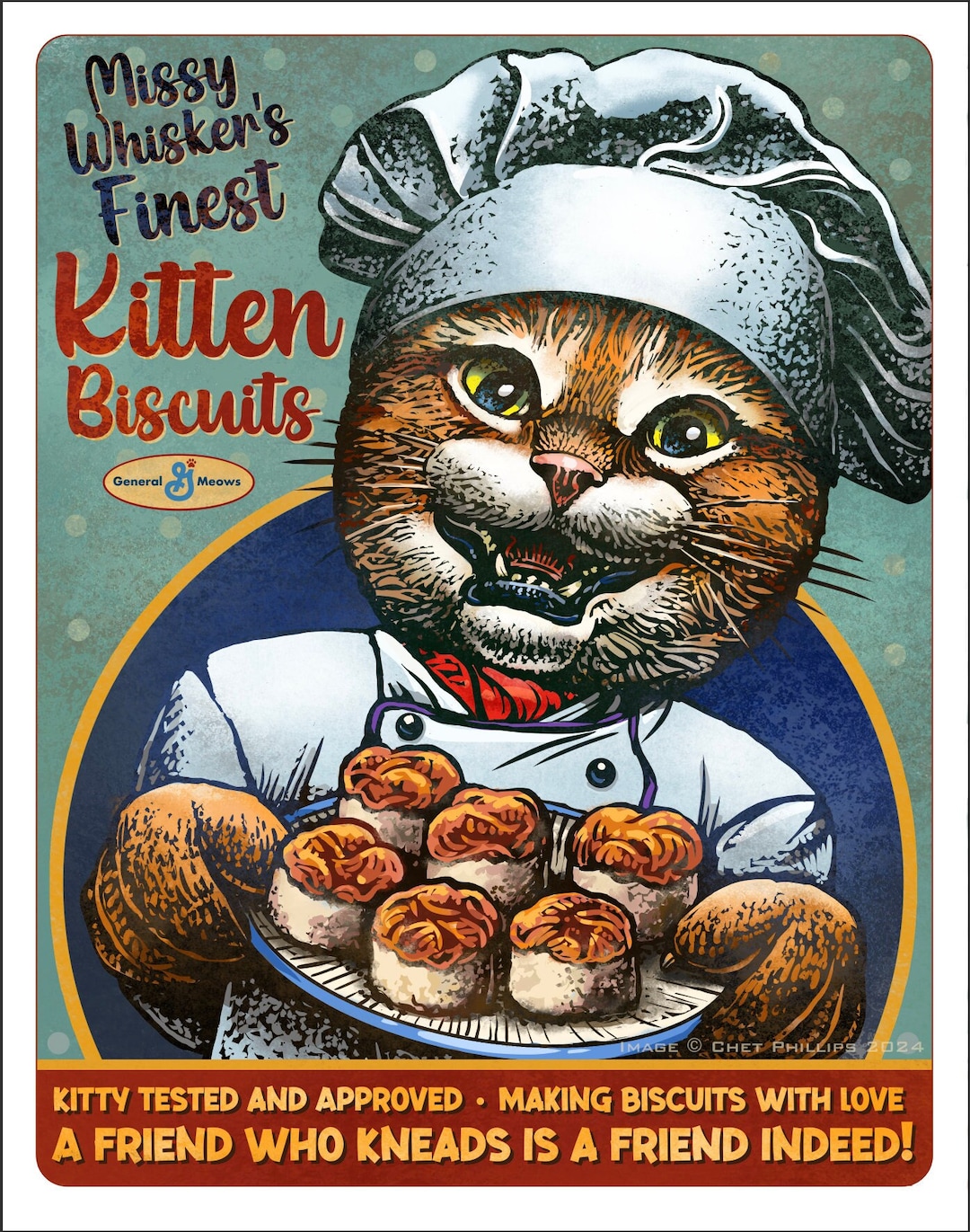 Missy Whisker's Kitten Biscuits 11 X 14 Print - Etsy
