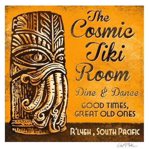Cosmic Tiki Matchbook Art Print | Etsy