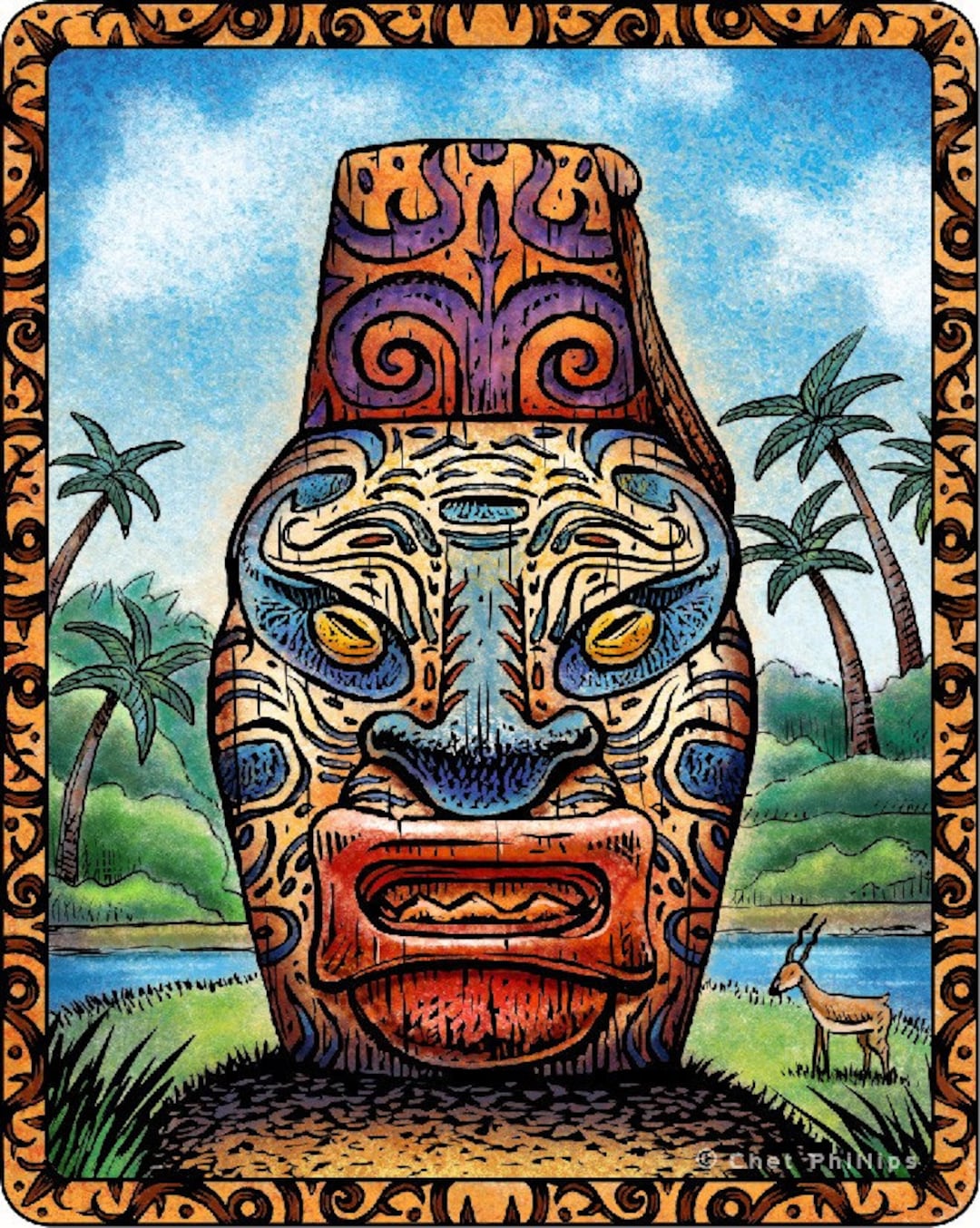 Mystical Tiki 8 X 10 Signed Print - Etsy