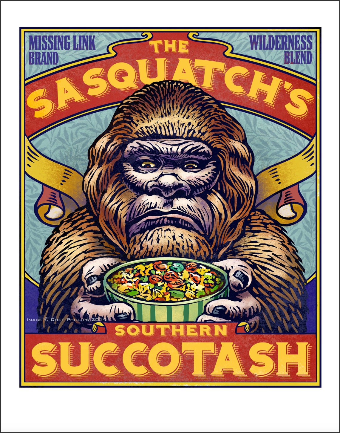 Sasquatch's Southern Succotash 11 X 14 Signed Print | Etsy