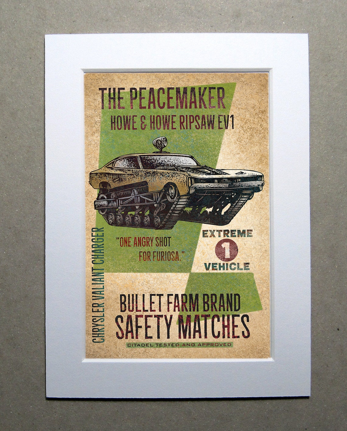 Bullet Farm Brand Matchbox Art 5 x 7 matted | Etsy