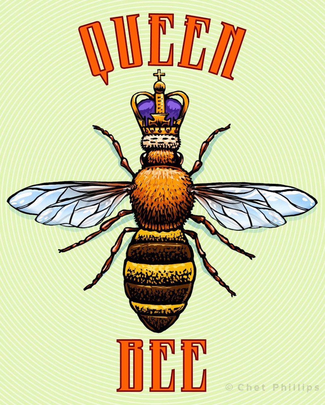 Queen Bee- 8" X 10" Bee Wall Decor - Etsy