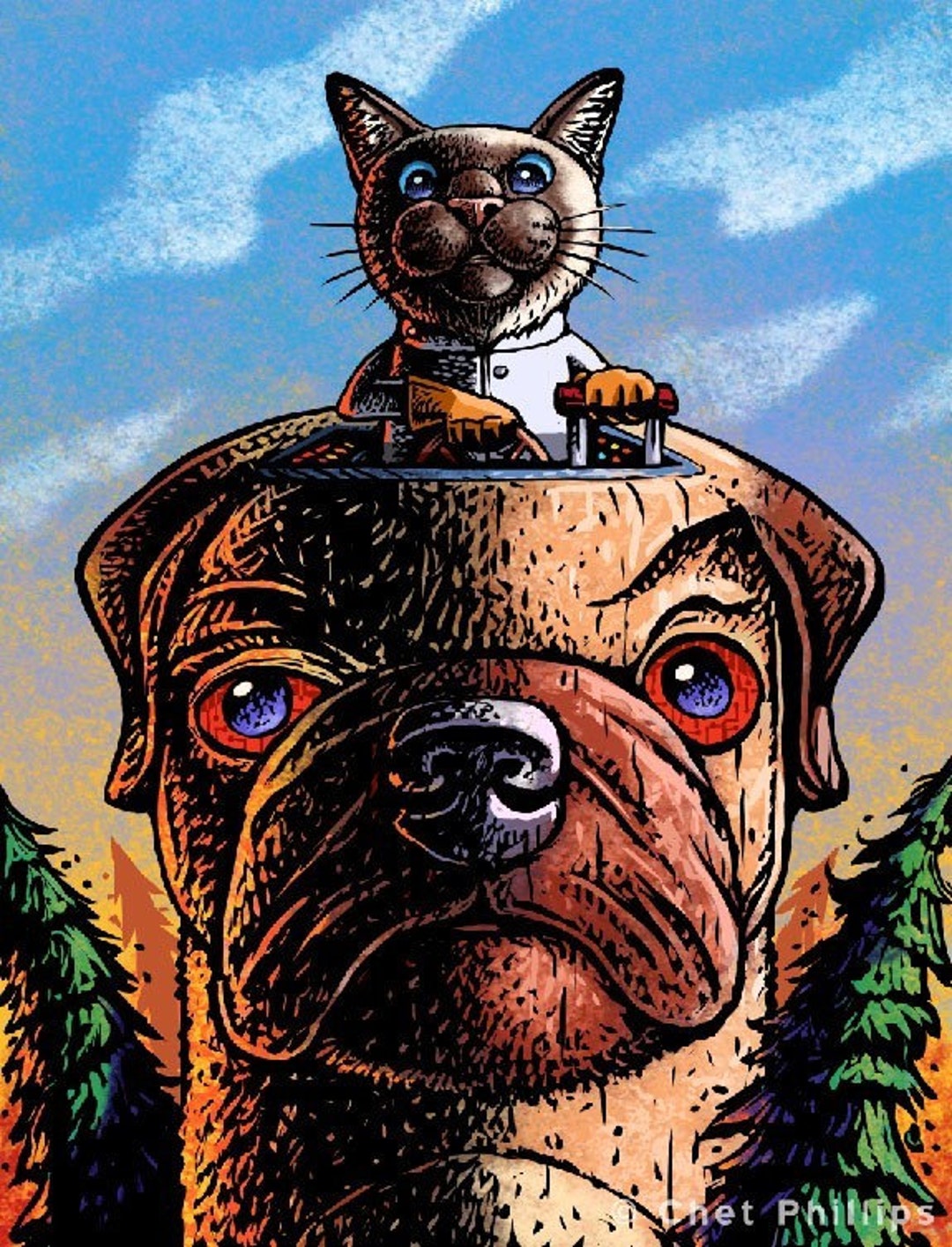 Professor Hyperbole Test Drives His Cyborg Zombie Pug 8 X 10 Signed ...