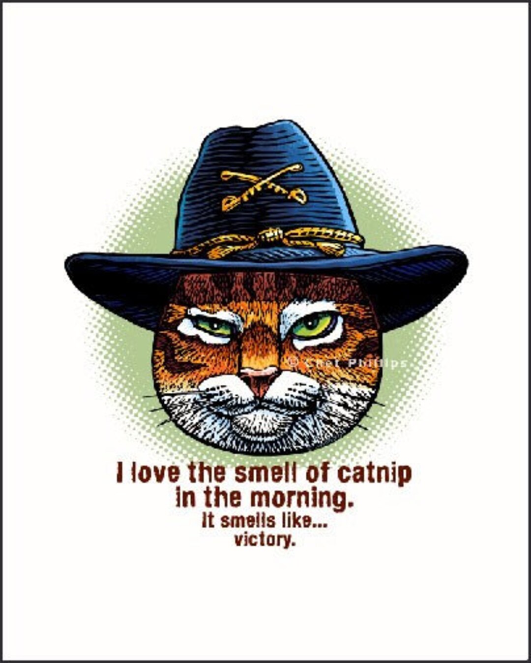 Smell of Catnip- 8" X 10"- Cat Art Print- Cat Wall Decor- Cat Wall Art ...