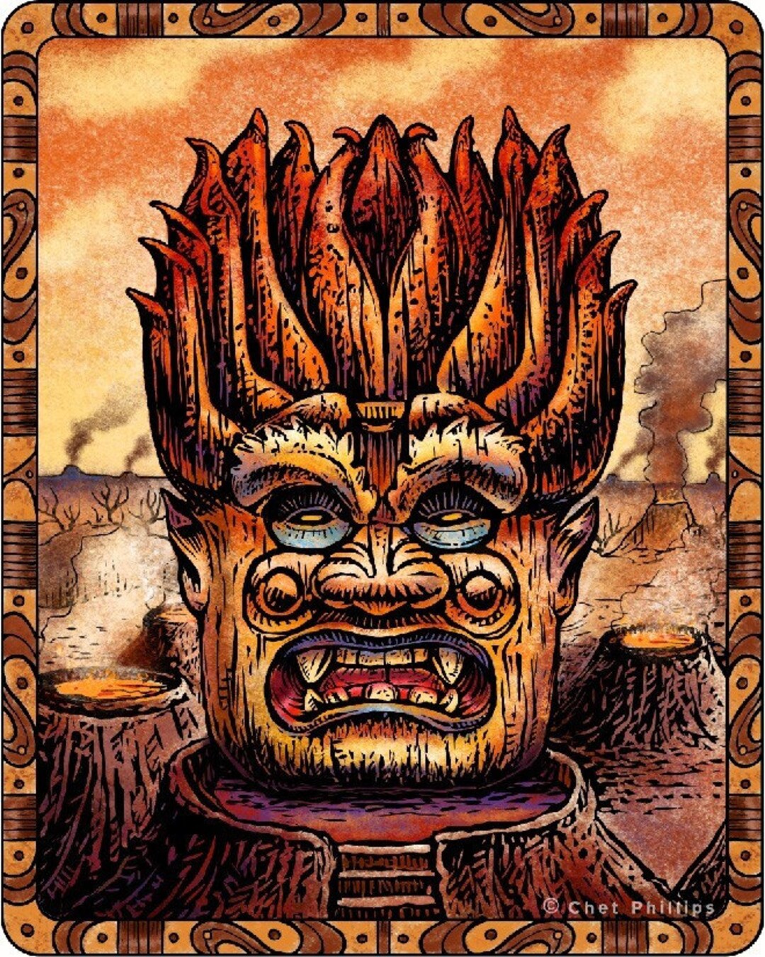 Lava Tiki 8 X 10 Signed Print - Etsy