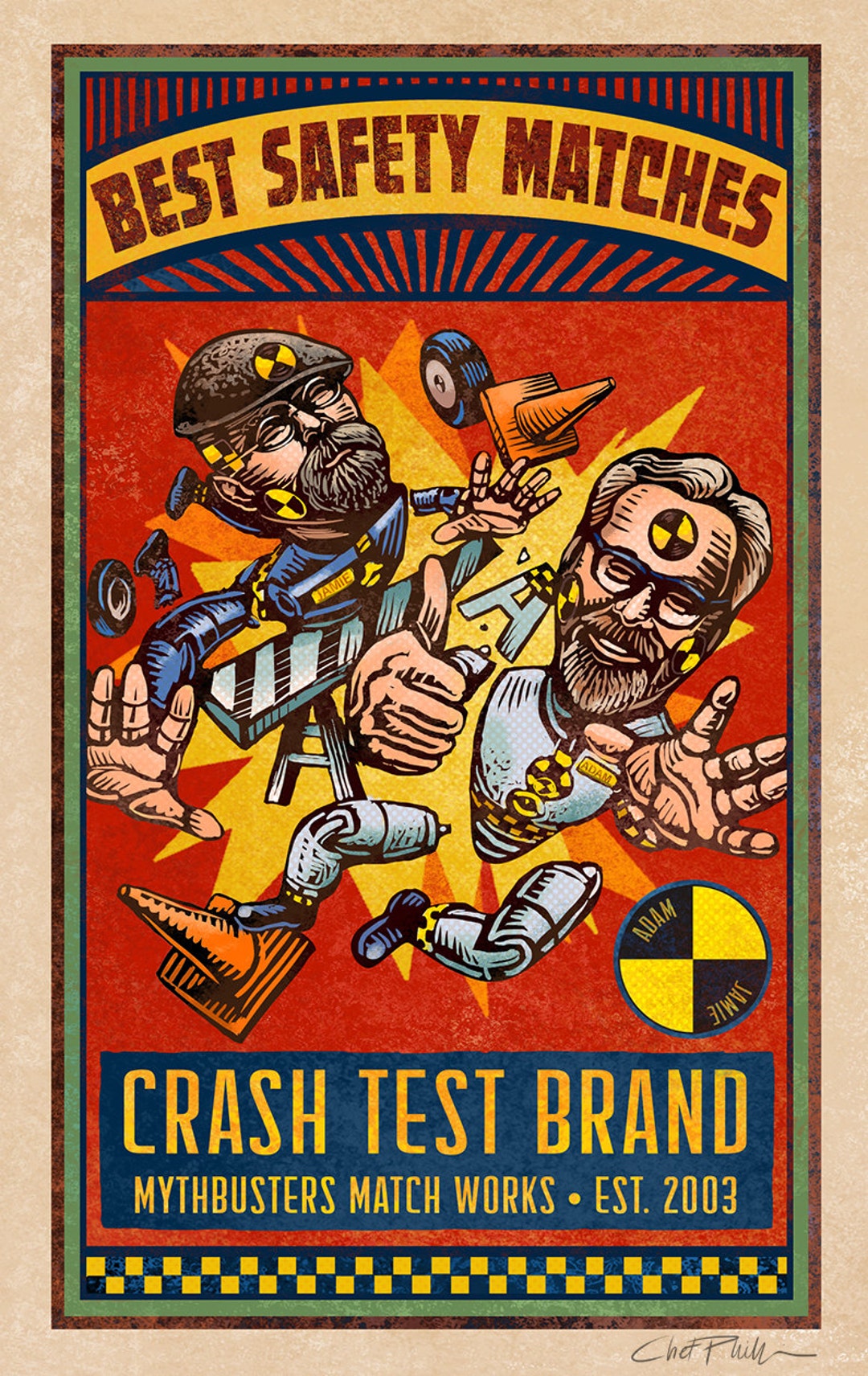 Mythbusters Matchbox Art- 5" X 7" Matted Signed Print - Etsy