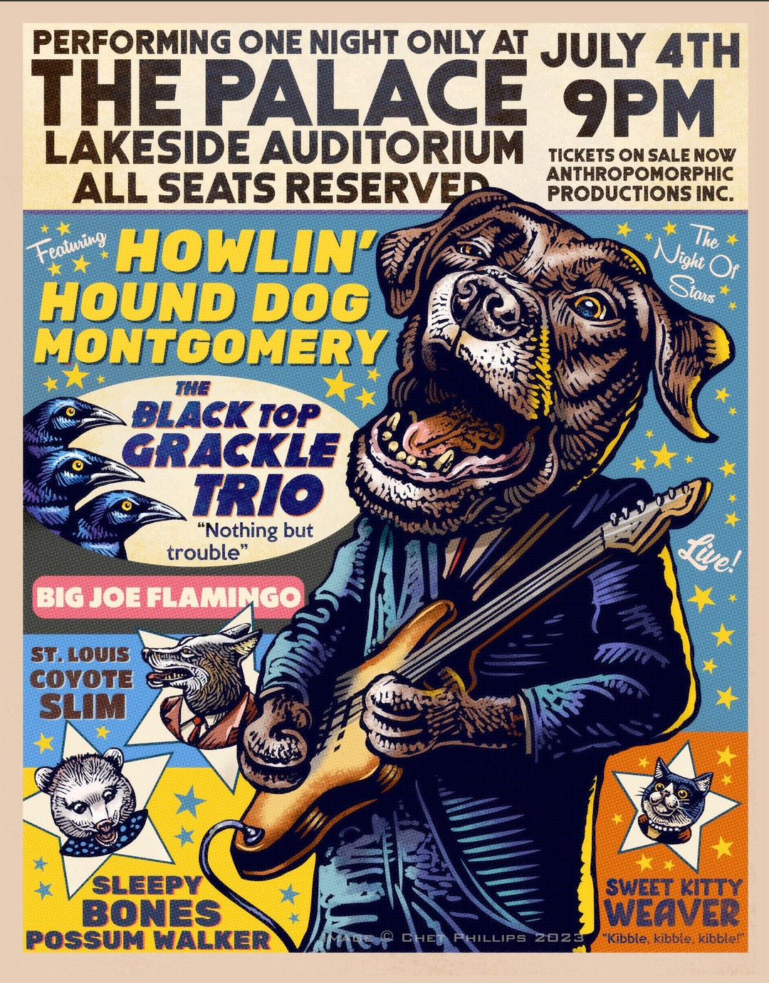 Howlin' Hound Dog Montgomery Gig Poster Signed 11 X 14 - Etsy