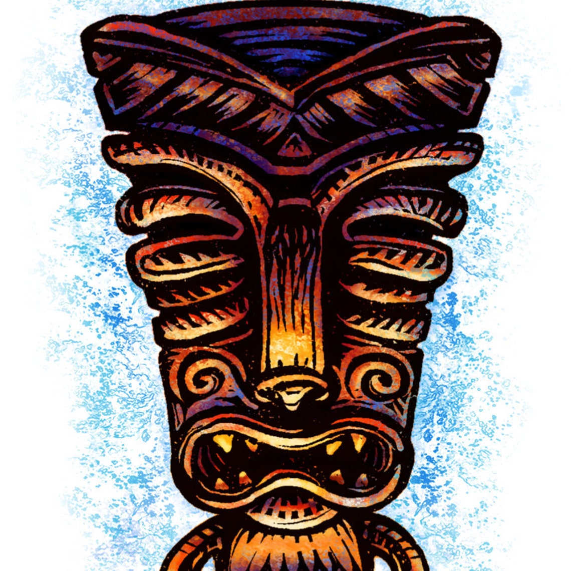 Tiki Spirit Totem 8 X 10 Signed Print - Etsy