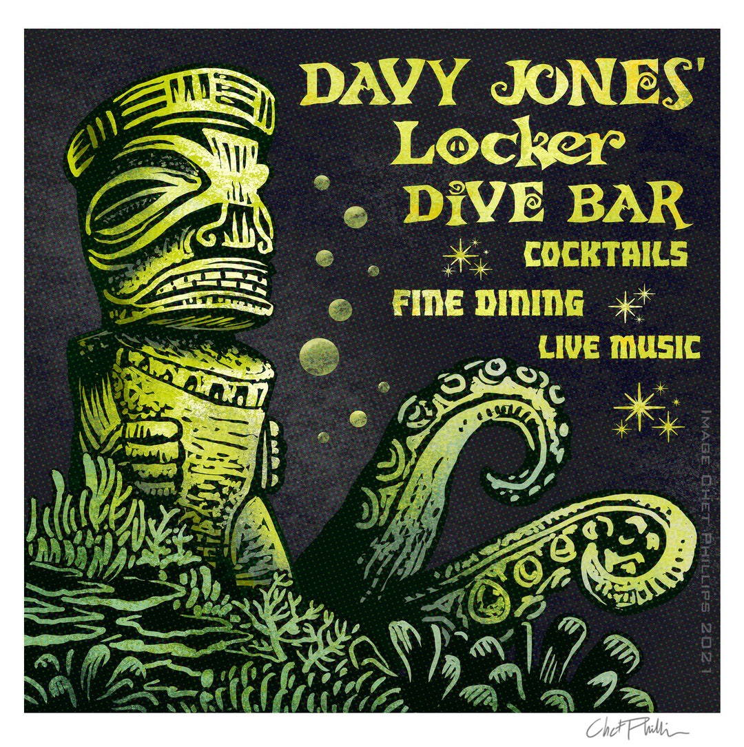 Davy Jones' Locker Matchbook Art Print - Etsy