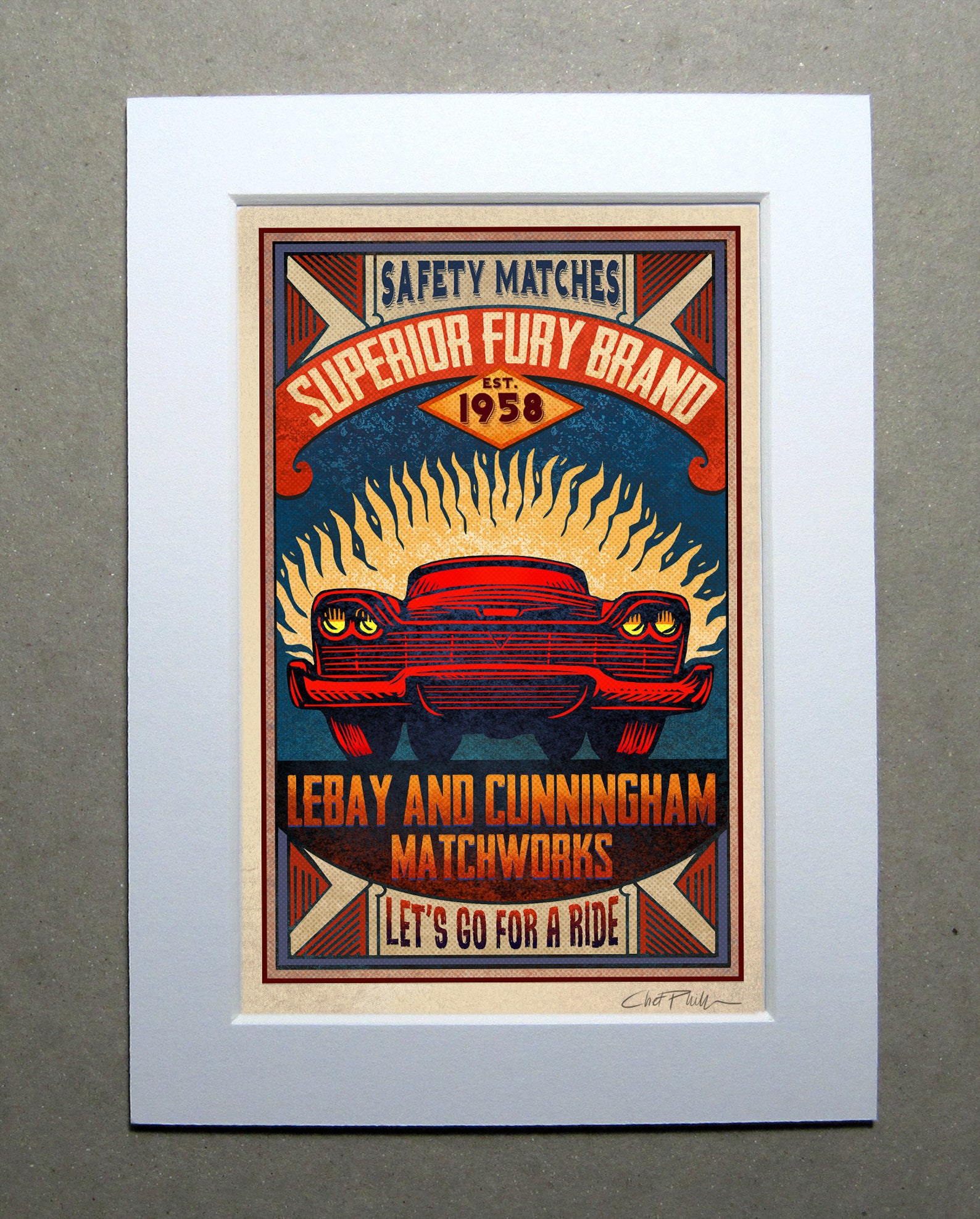 Christine Brand Matchbox Art- 5" X 7" Matted Signed Print - Etsy
