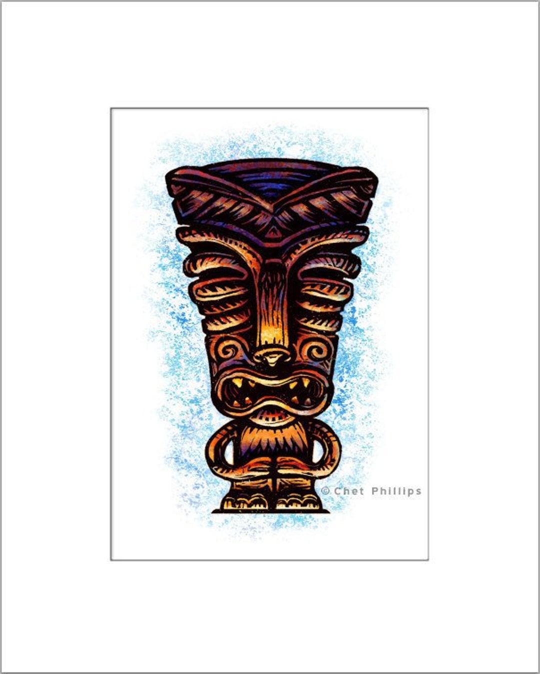 Tiki Spirit Totem 8 X 10 Signed Print - Etsy