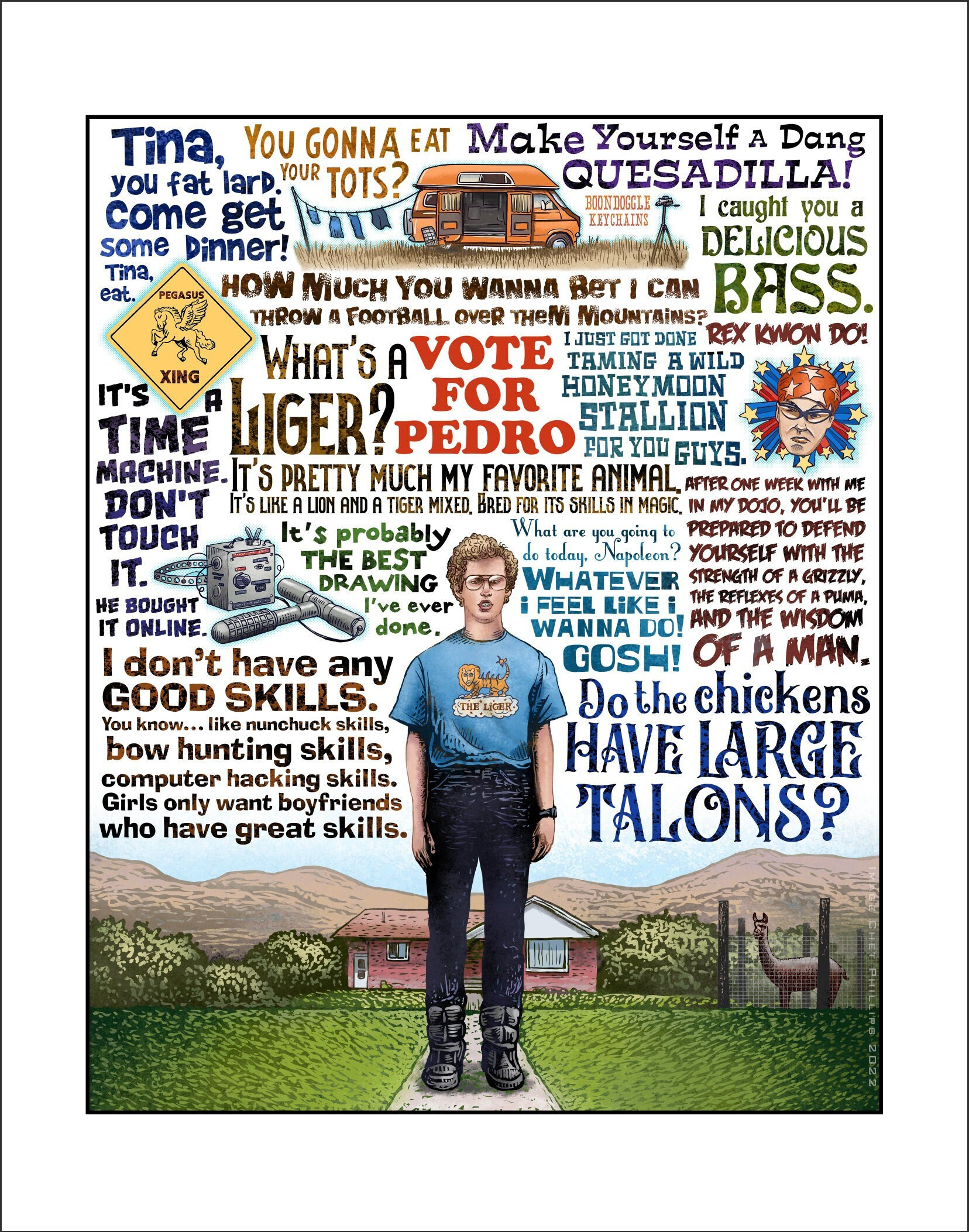 Napoleon Dynamite Drawing Tina