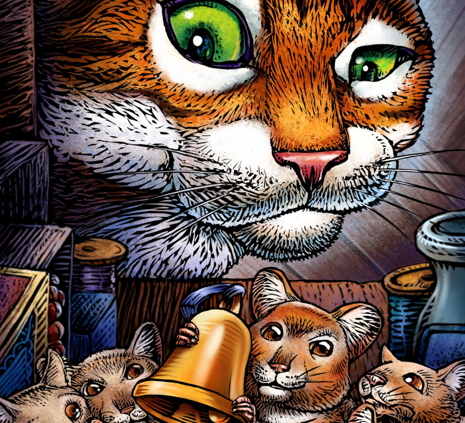 Belling the Cat 8x 10 Signed Print - Etsy