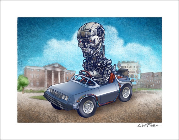 I'll Be Back to the Future Pedal Car 11 X 14 Signed Print - Etsy