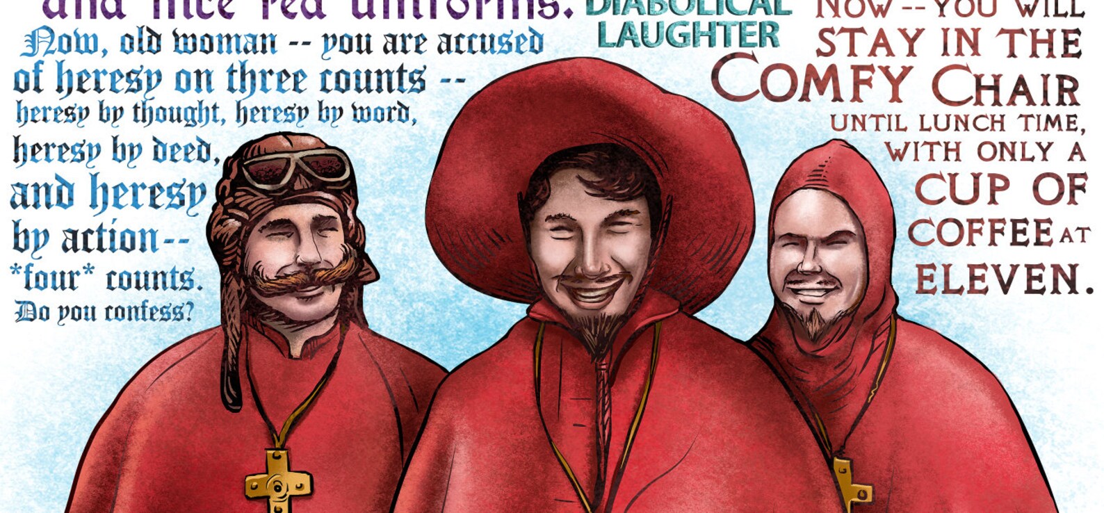 Spanish Inquisition- Monty Python Tribute Print- 11 X 14 Signed Print ...