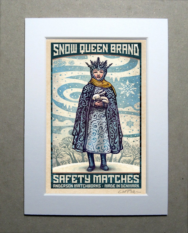 Snow Queen Matchbox Art 5 X 7 Matted Signed Print | Etsy