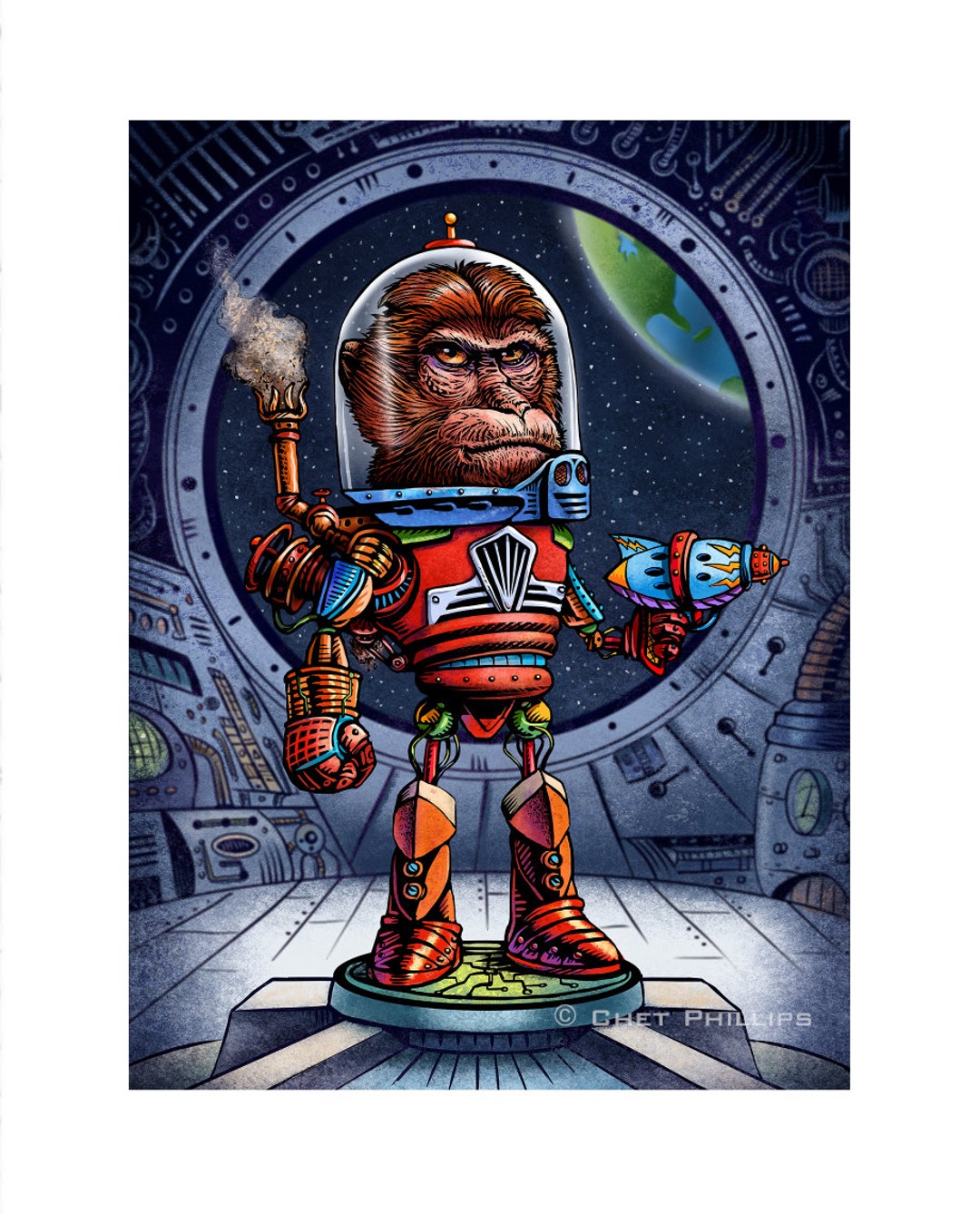 Captain Monk-o-tron 5000 Signed 8 X 10 Print - Etsy