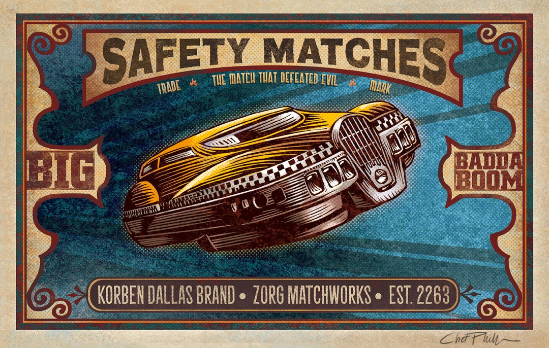 Korben Dallas Brand Matches Art- 5" X 7" Signed Matted Print - Etsy