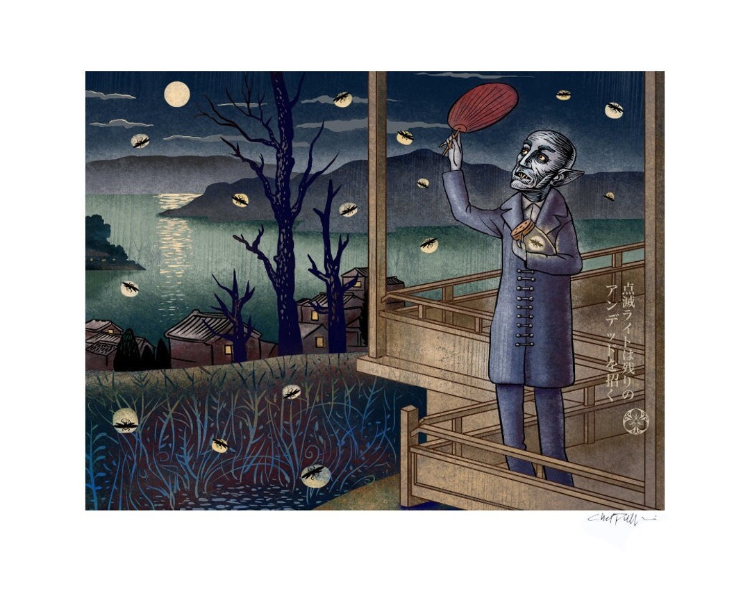 Fireflies 11 X 14 Signed Print -nosferatu Japanese Style - Etsy