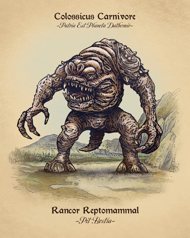 Rancor Study-unnatural History Series 8" X 10" Print - Etsy