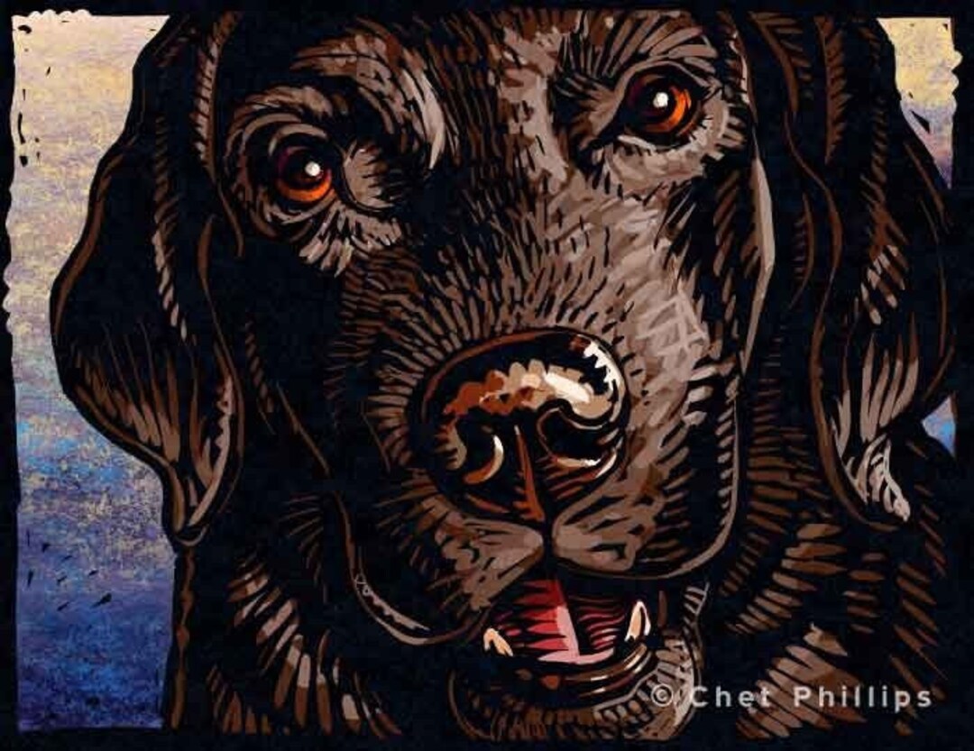 Chocolate Lab- 8" X 10" Chocolate Labrador Retriever Art Print ...