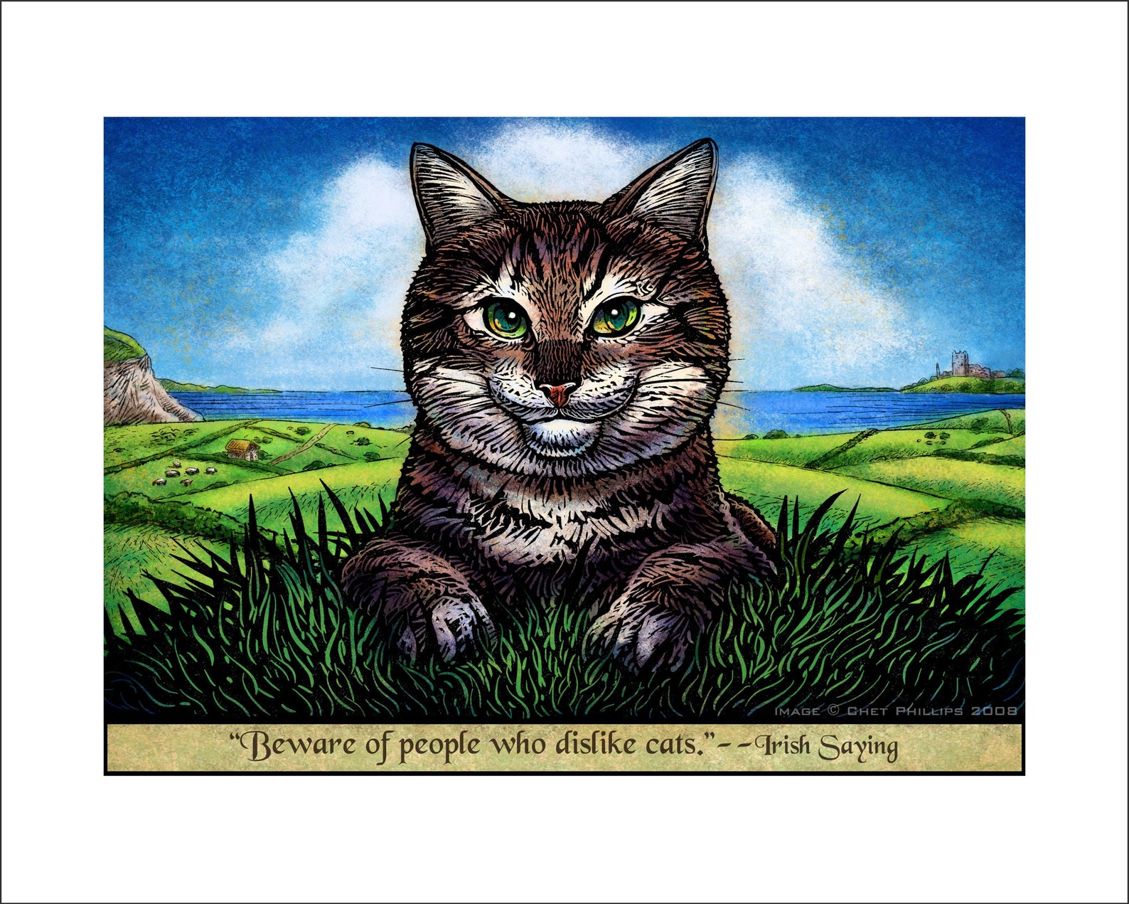 The Irish Cat 8x 10 Signed Print | Etsy