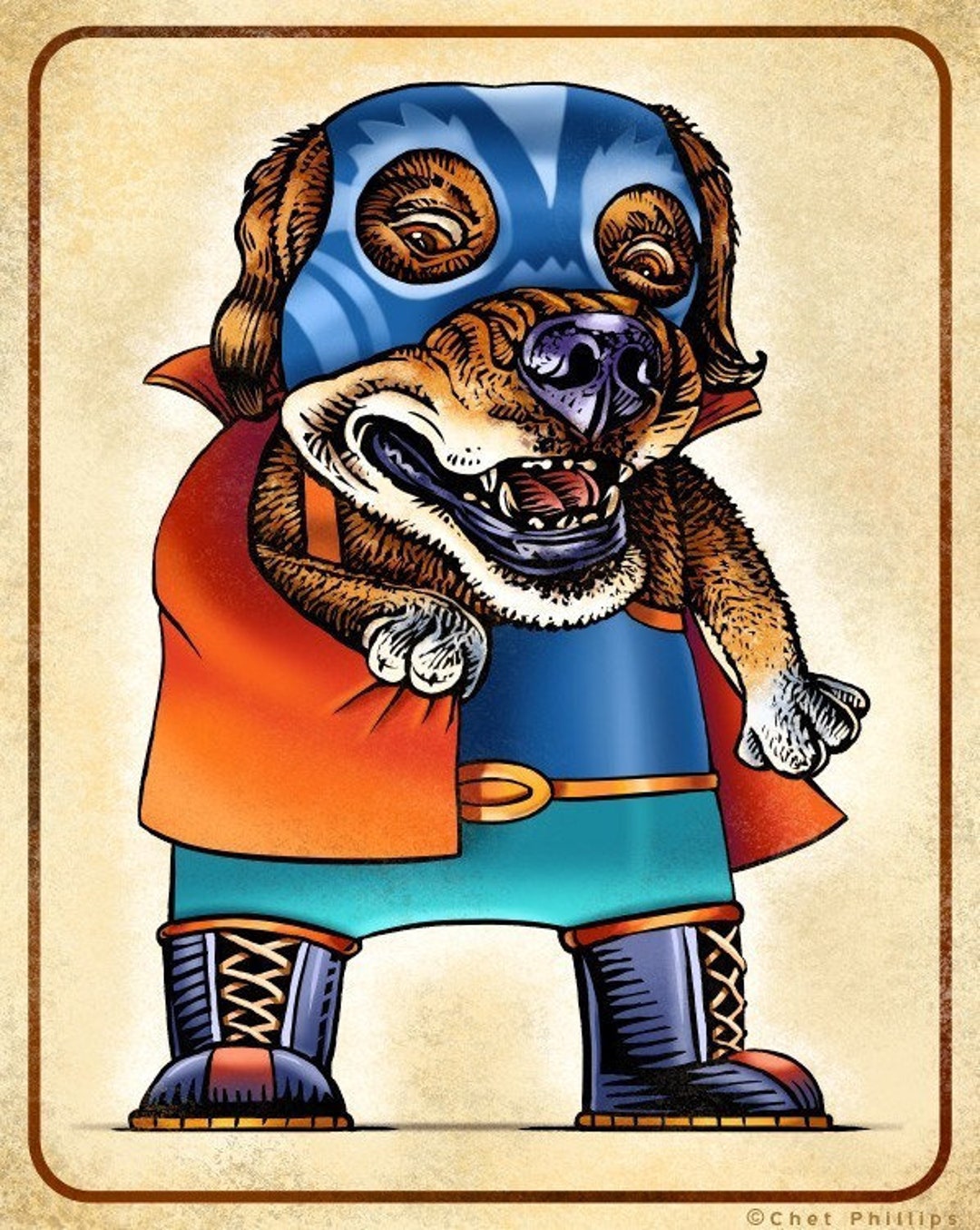 El Perro Loco (mad Dog) 8 X 10 Signed Print - Etsy