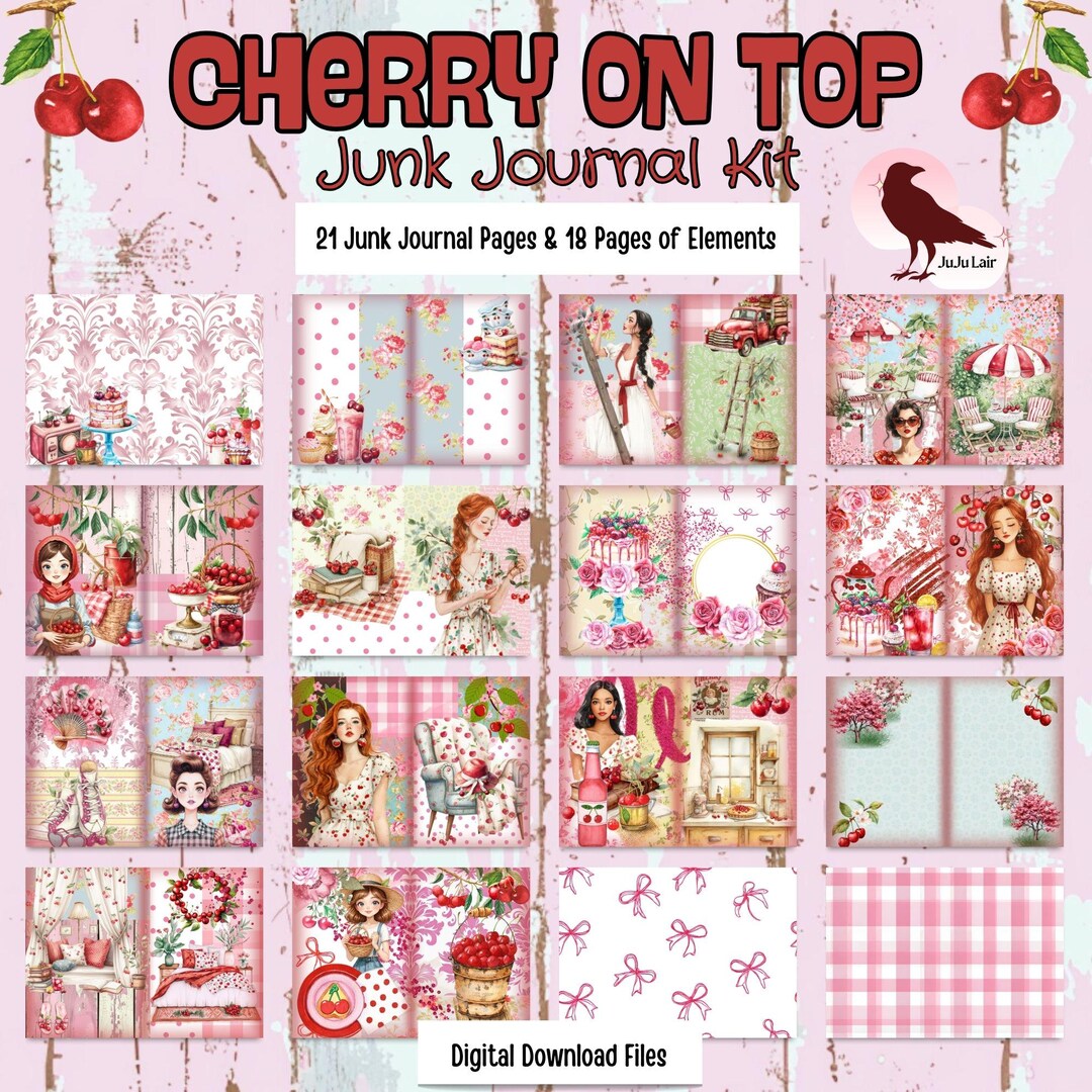 Cherry on Top Junk Journal Kit - Etsy