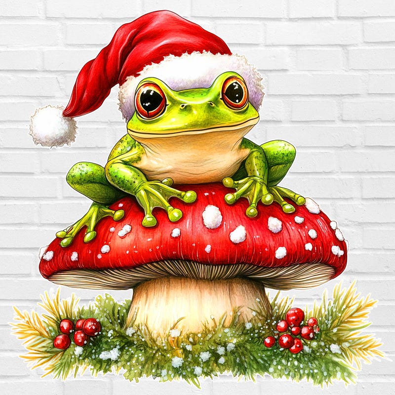 Christmas Frog - Etsy