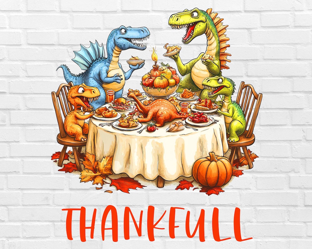 Funny Thanksgiving PNG for Shirt and Onesie | Trex Family Thanksgiving ...