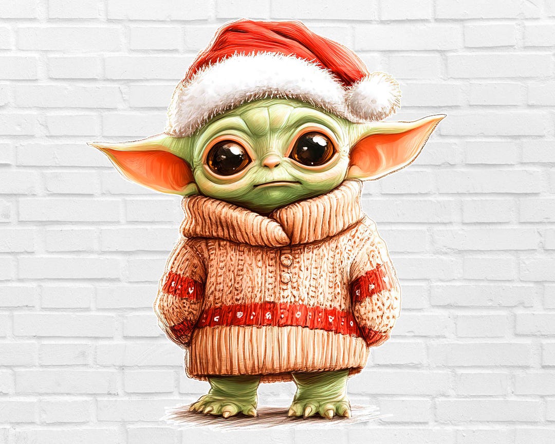 Star Wars Christmas PNG | Christmas Star Wars PNG | Christmas Grogu PNG ...
